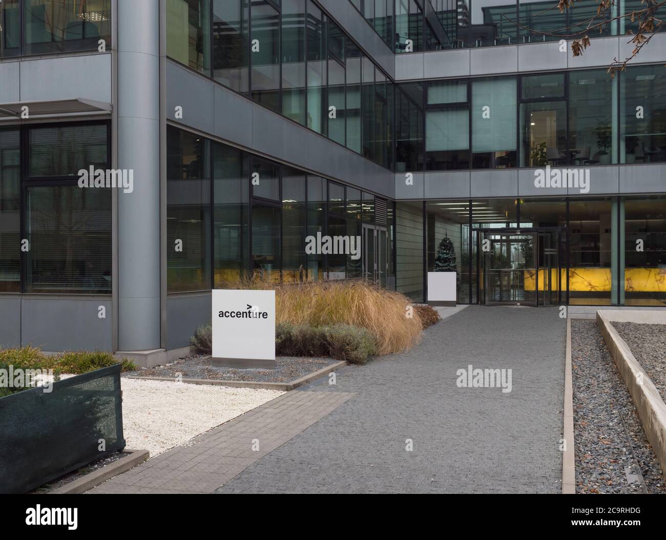 Prague, Czech Republic, December 5, 2019: Chodov business center The ...