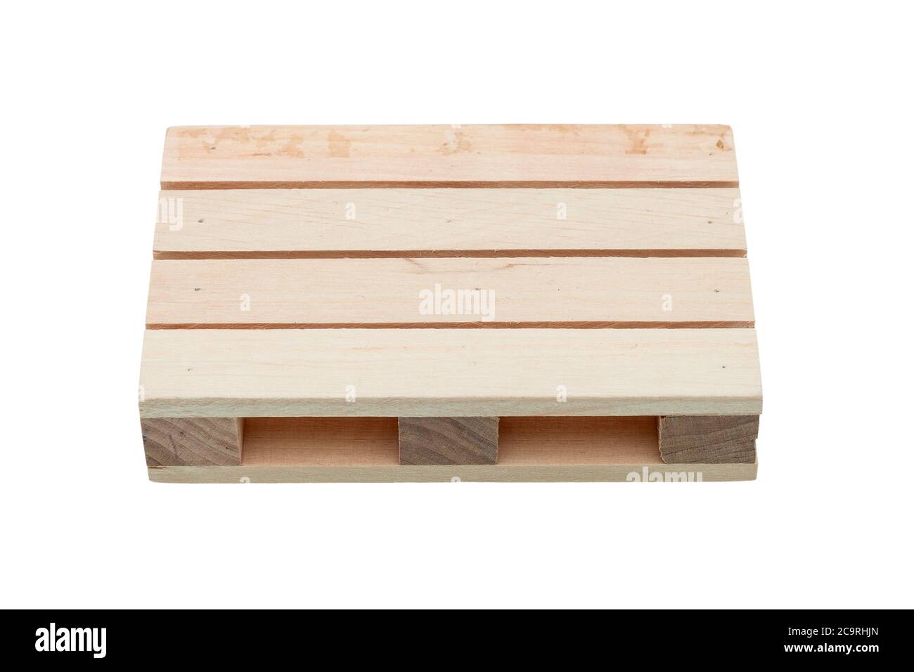 Wood pallet isolated on white background, top view in front Stock Photo ...