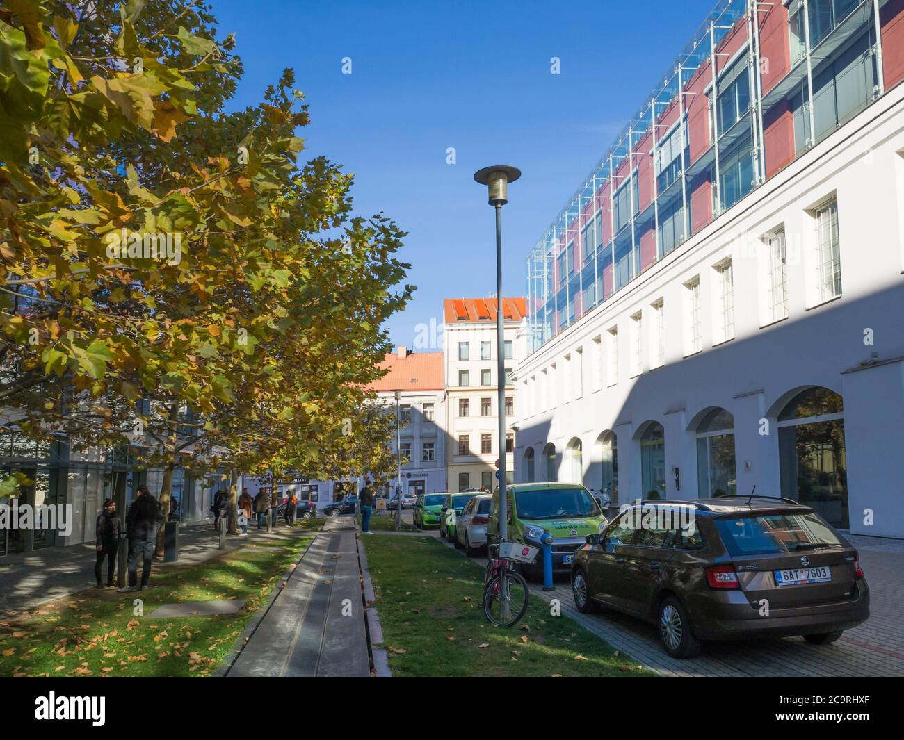 PRAGUE, CZECH REPUBLIC, April 13, 2019: view of Office complex CORSO ...