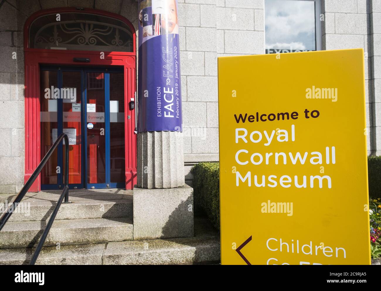 The exterior and entrance to the Royal Cornwall Museum in Truro City ...