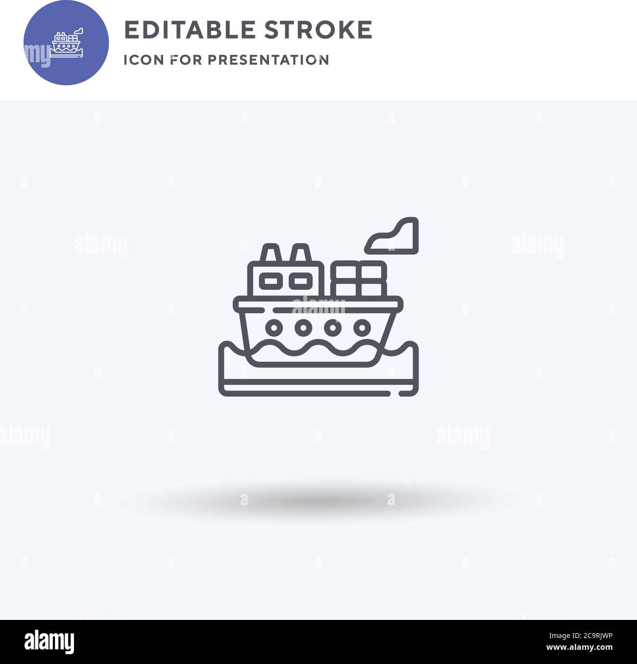 Ship icon vector, filled flat sign, solid pictogram isolated on white ...