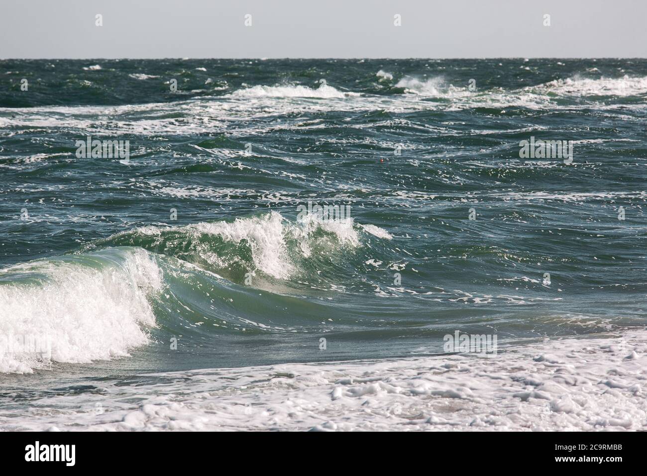 The sea storm wave with splashes closeup, wonderful view of seascape ...