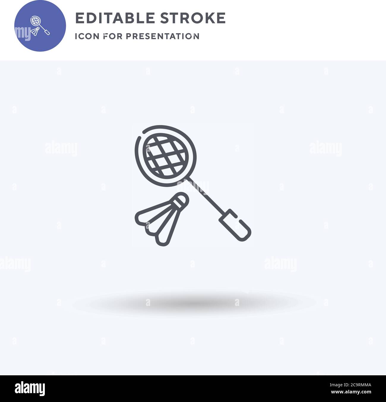 Badminton icon vector, filled flat sign, solid pictogram isolated on ...