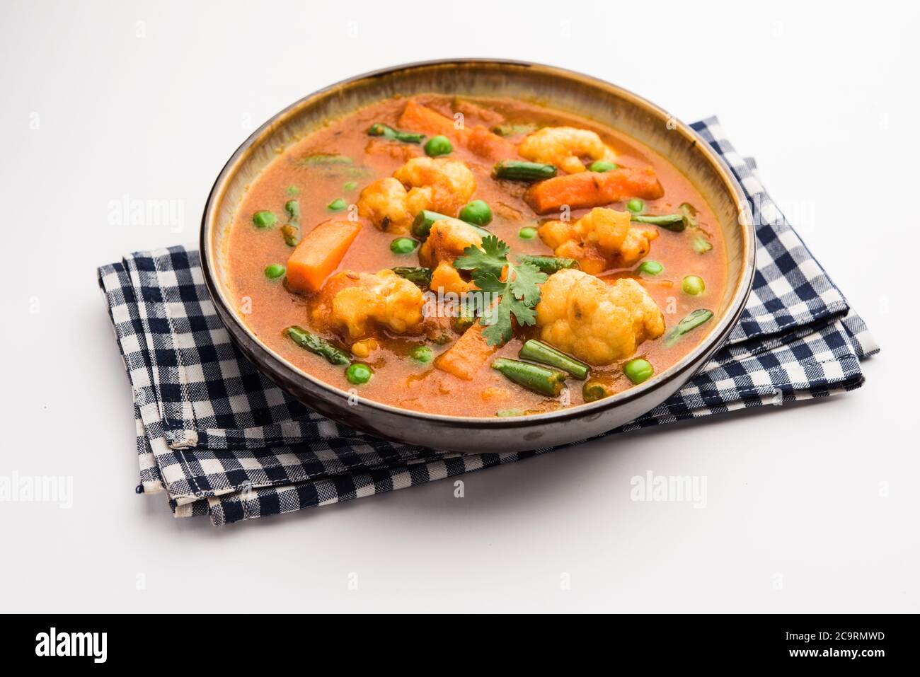 Mix Vegetable greavy recipe in a bowl, Indian restaurant style veg ...