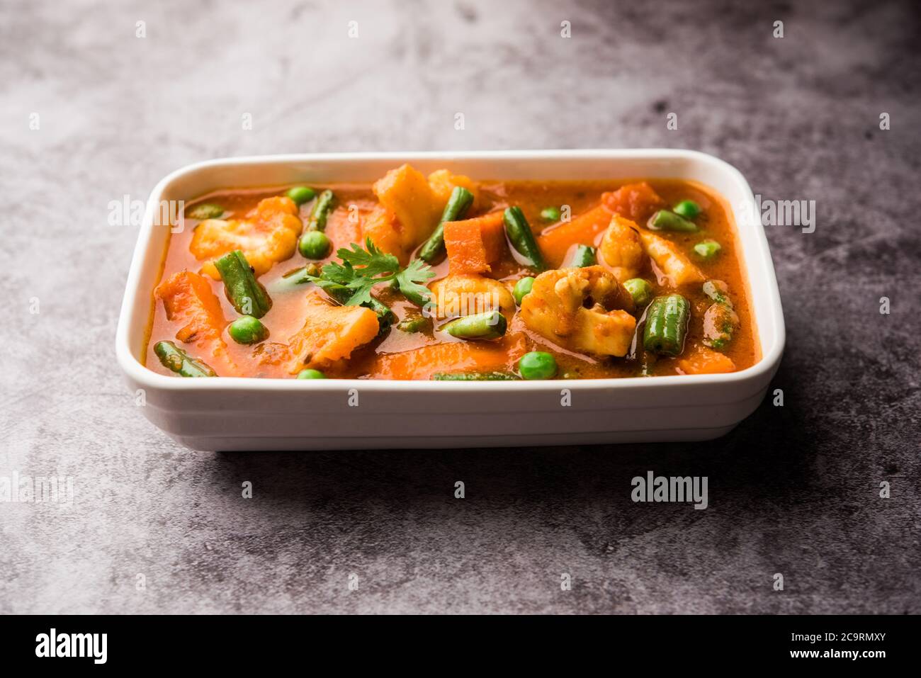 Mix Vegetable greavy recipe in a bowl, Indian restaurant style veg ...