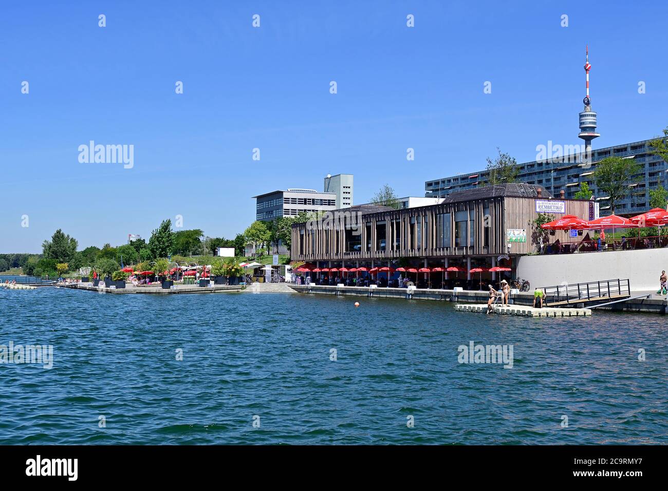 Vienna danube island beach hi-res stock photography and images - Alamy
