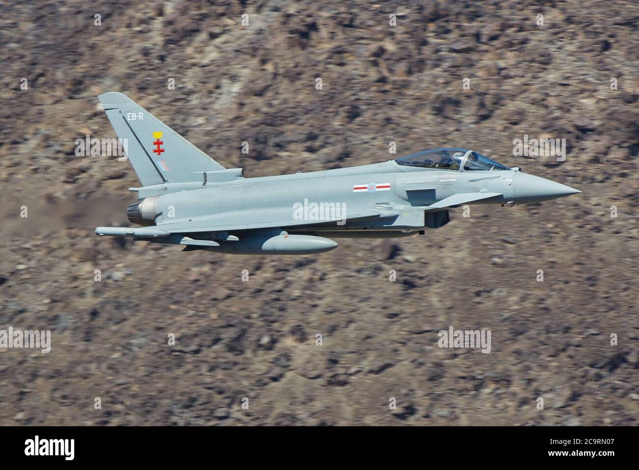 Royal Air Force Eurofighter Typhoon FGR4, Jet Fighter, Flying At Low ...