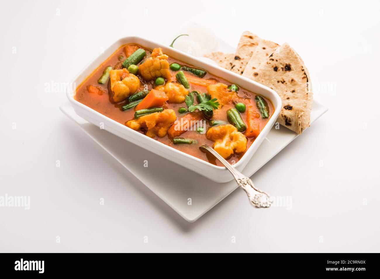 Mix Vegetable greavy recipe in a bowl, Indian restaurant style veg ...