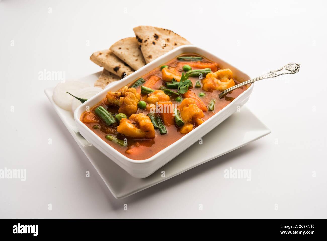 Mix Vegetable greavy recipe in a bowl, Indian restaurant style veg ...