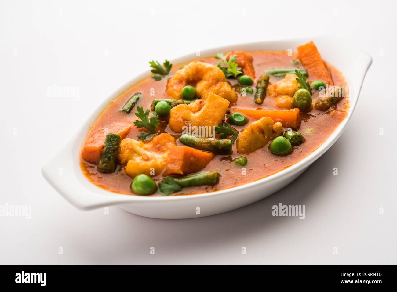 Mix Vegetable greavy recipe in a bowl, Indian restaurant style veg ...