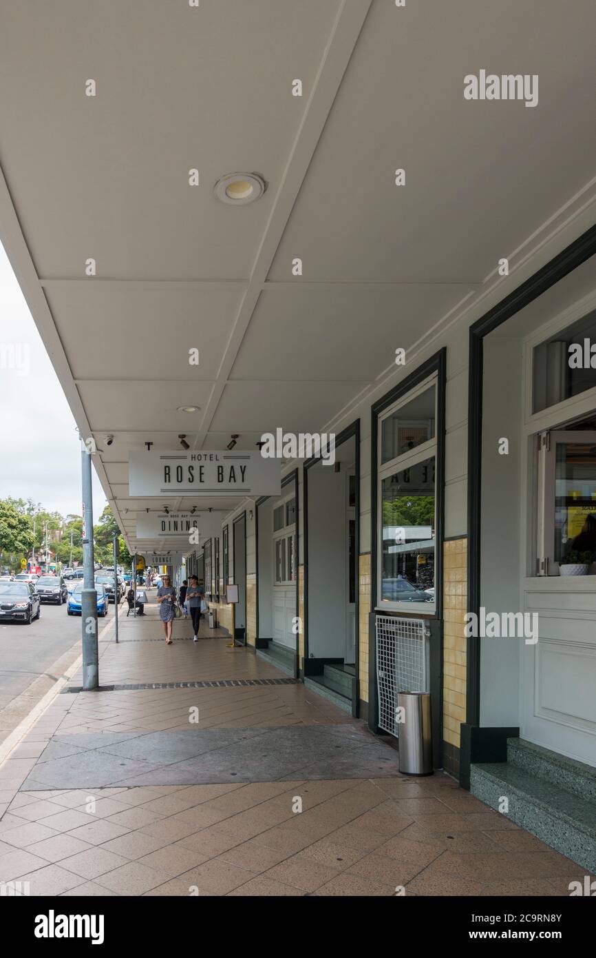 Exterior of the Rose Bay Hotel, Rose Bay, Sydney, Australia Stock Photo ...