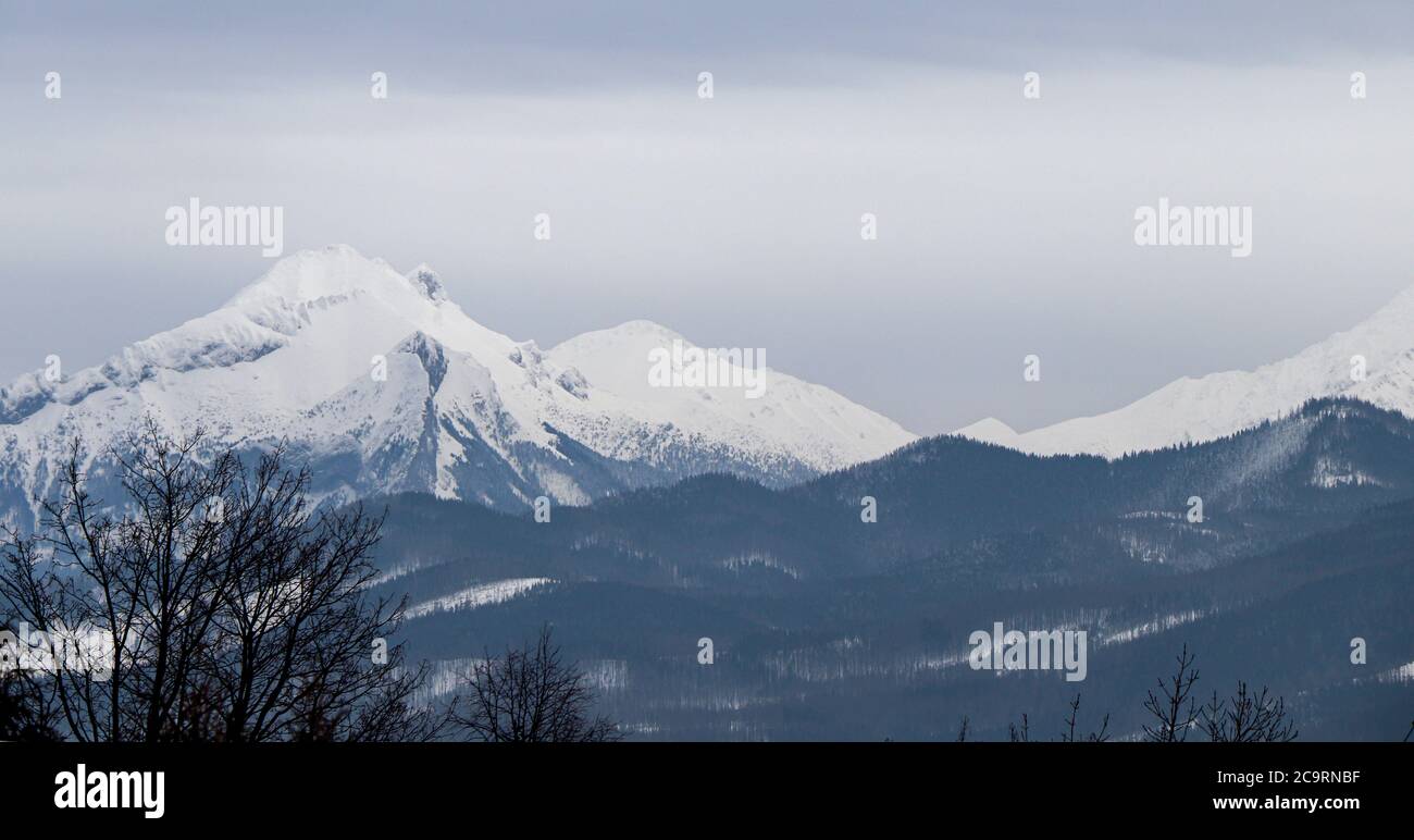 Tatra Mountains - a beautiful winter landscape in the Polish mountains ...