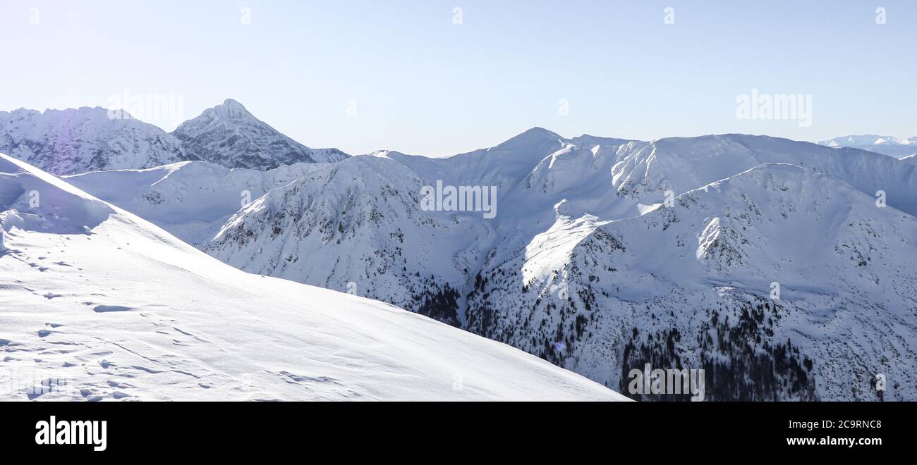 Tatra Mountains - a beautiful winter landscape in the Polish mountains ...