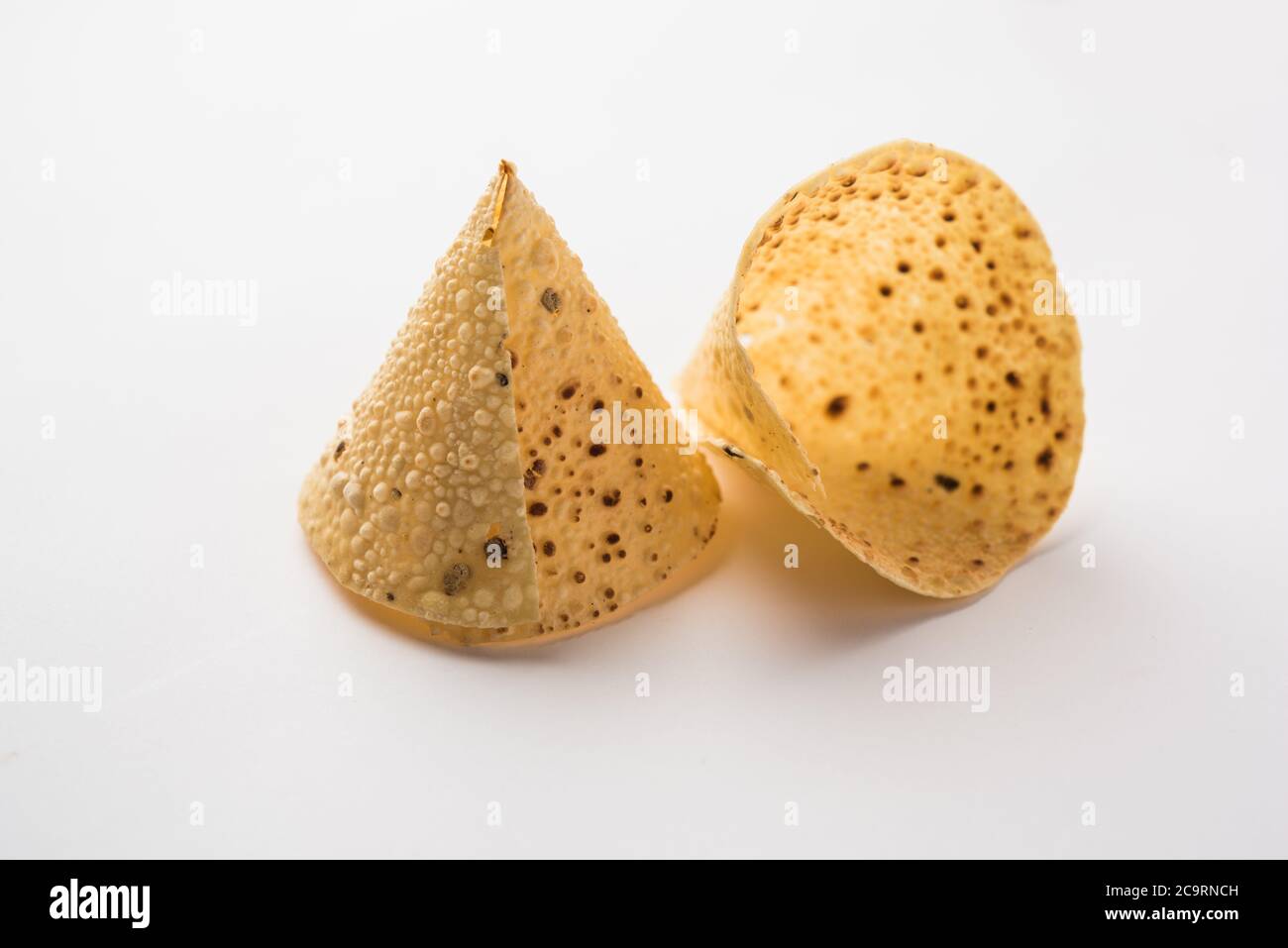 Papad Cones or Papadum in Cone shape, Traditional indian side dish ...