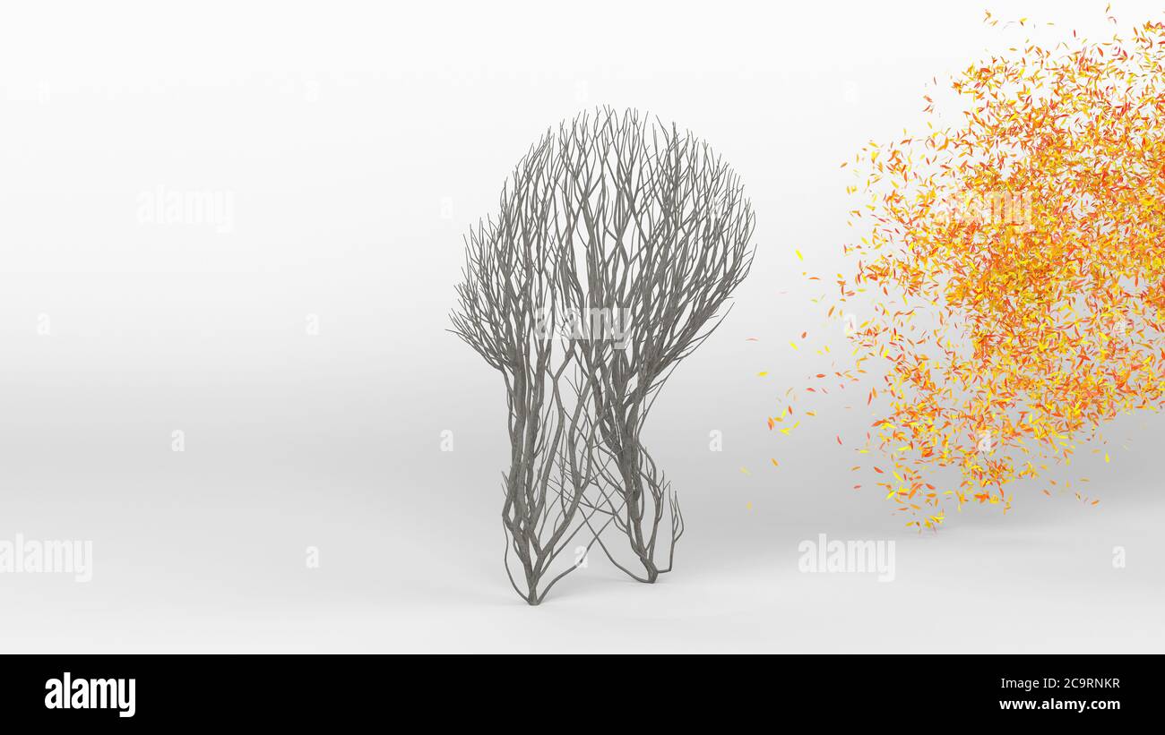 Growing Tree in a shape of Head. Eco Concept. Medical Concept. 3D ...