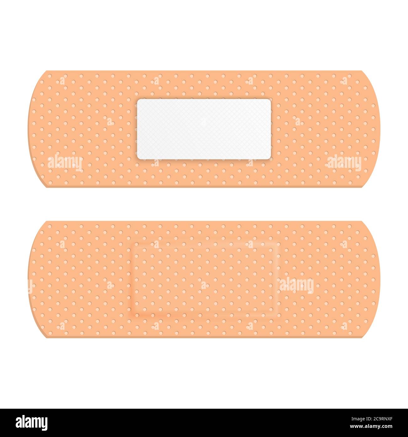 Vector 3d Realistic Medical Patch Icon Set Closeup Isolated on White ...