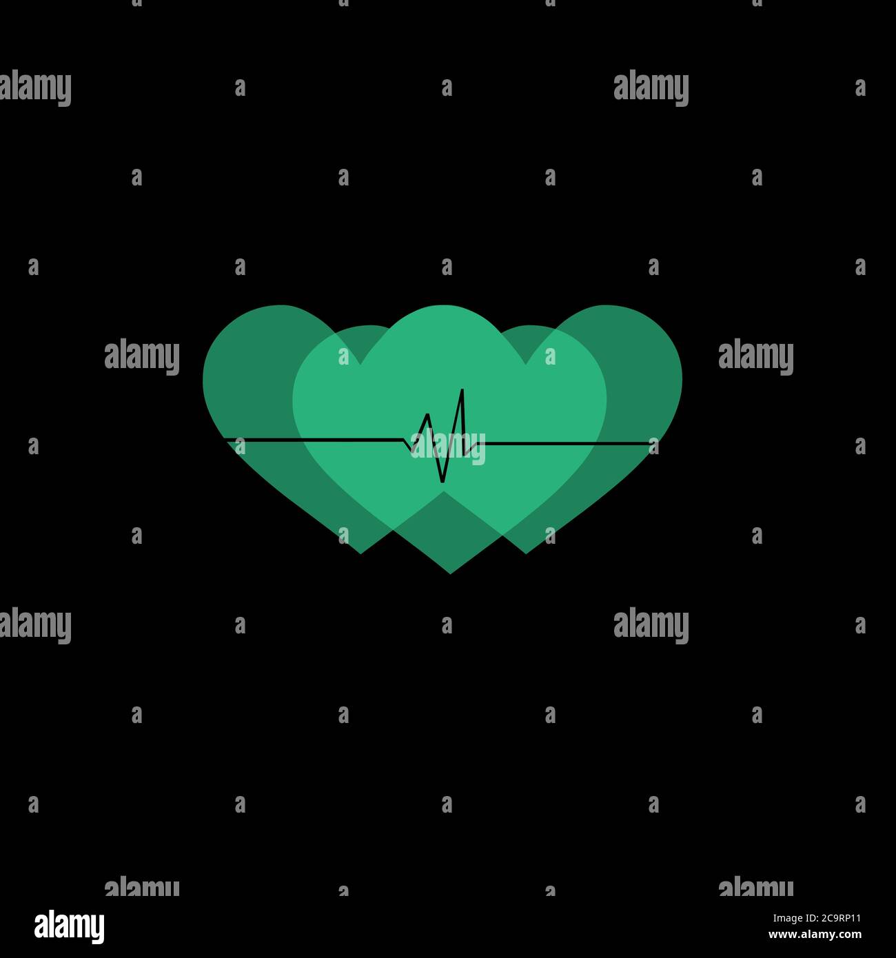 Cardiology illustration vector logo design medical healthcare pharmacy ...