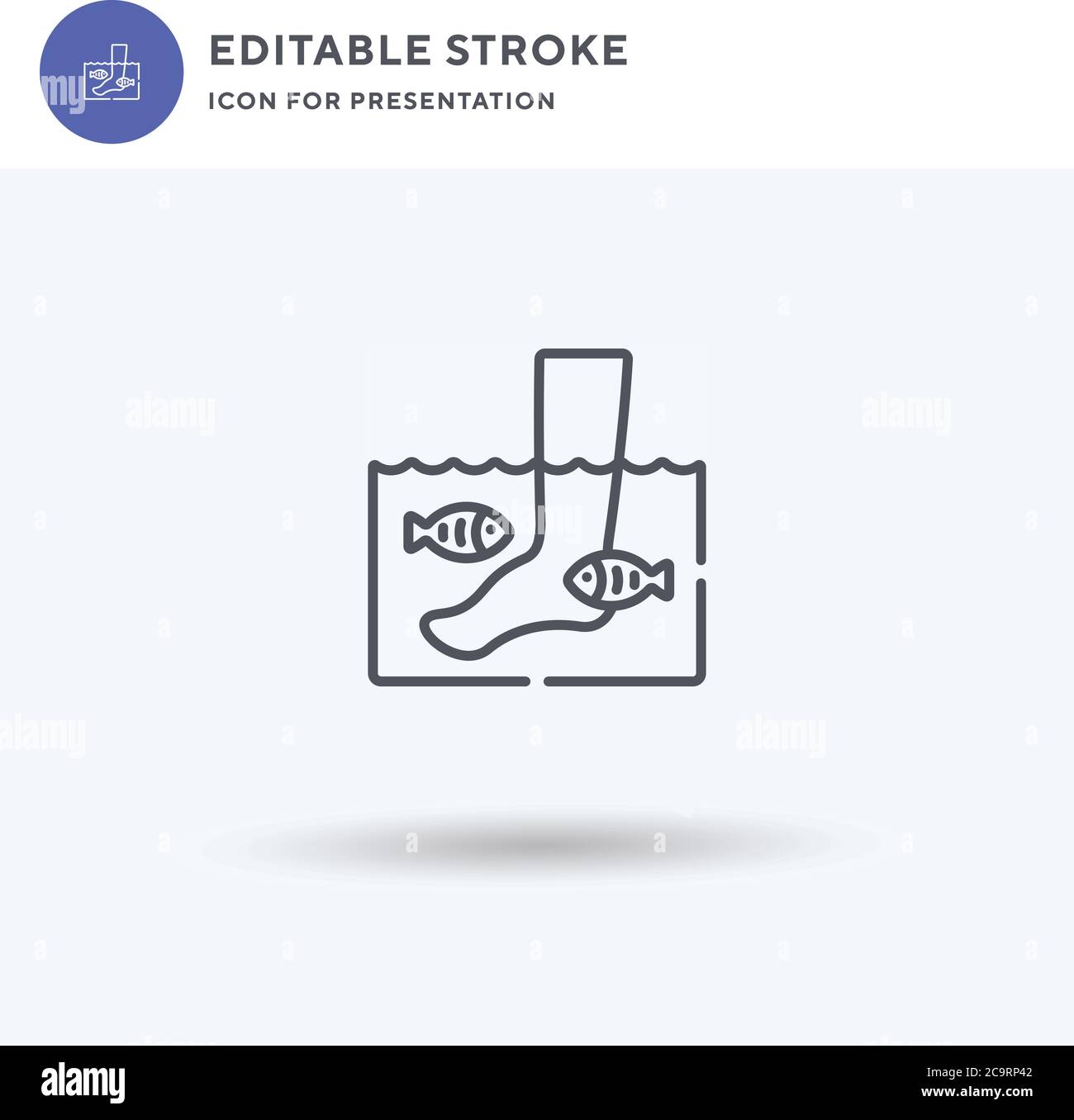 Fish Spa icon vector, filled flat sign, solid pictogram isolated on ...