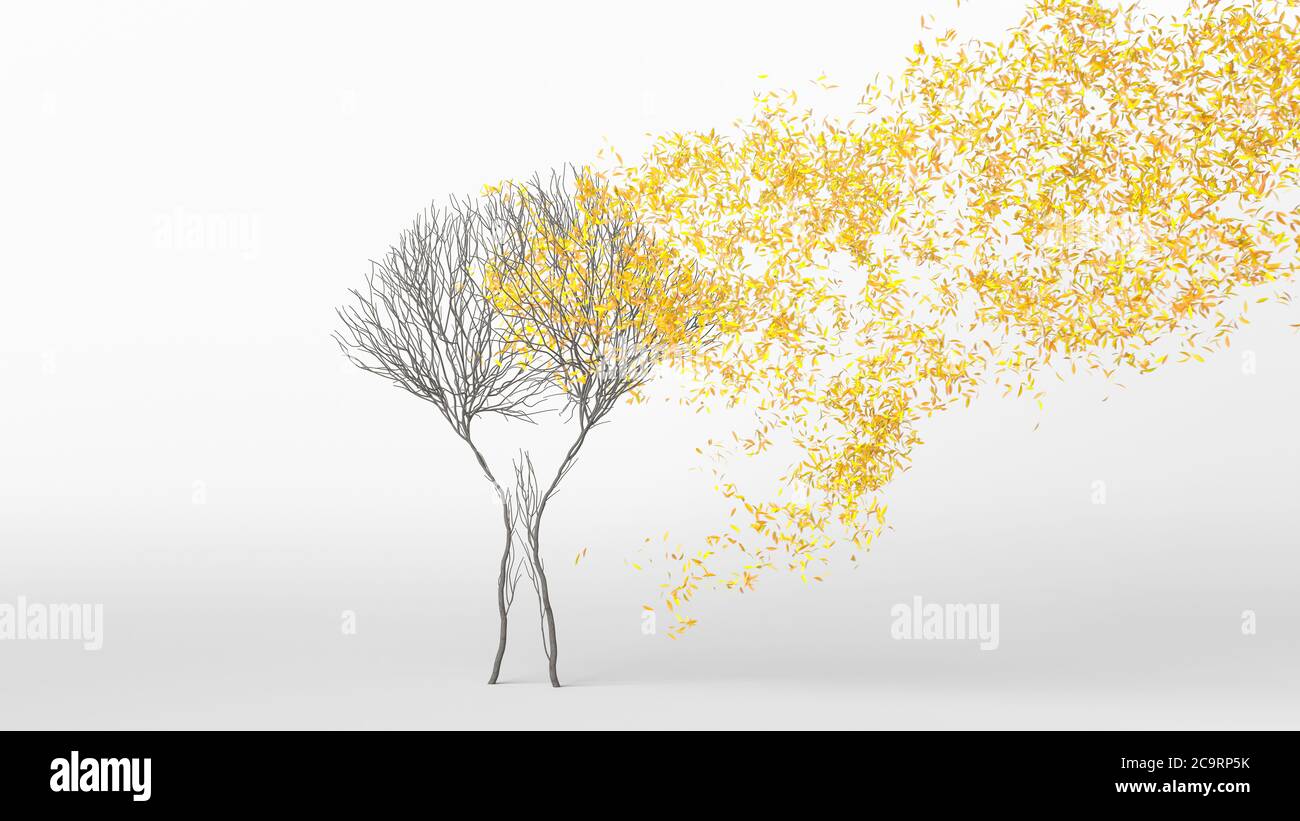 Growing Tree in a shape of Human. Eco Concept. 3D rendering Stock Photo ...
