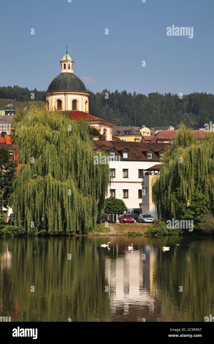 Castle pond in Decin. Czech Republic Stock Photo - Alamy