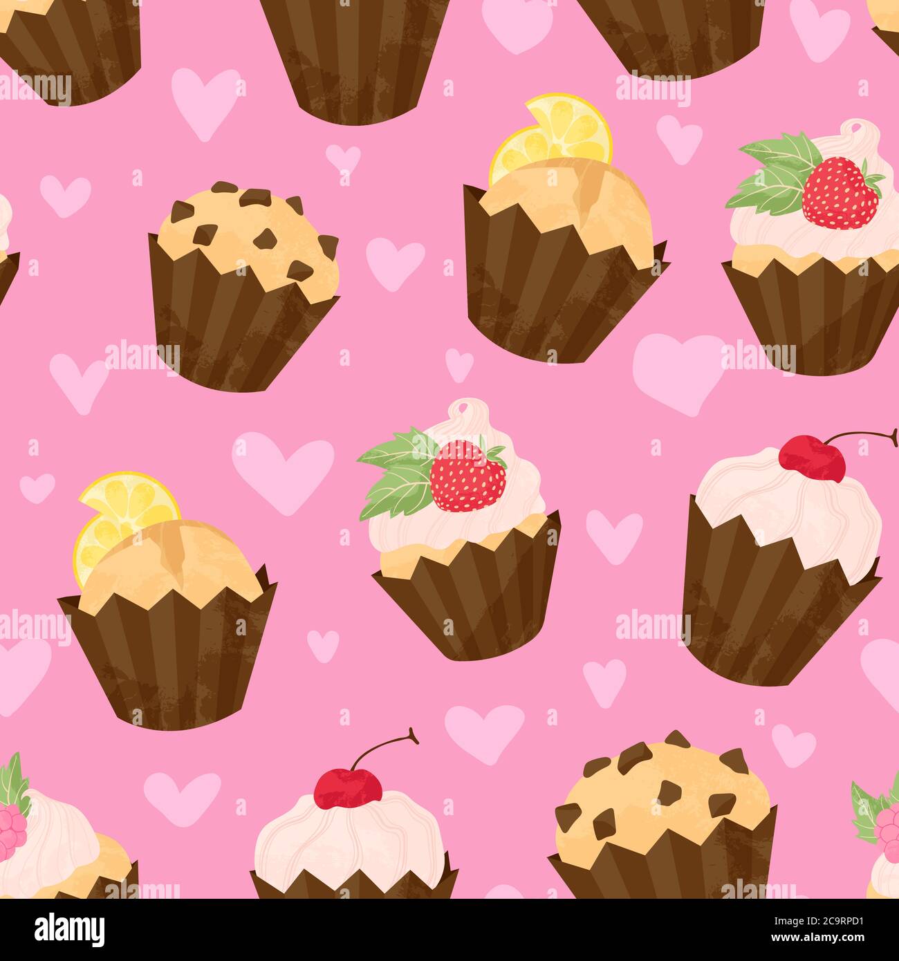 Cartoon Cupcake Background