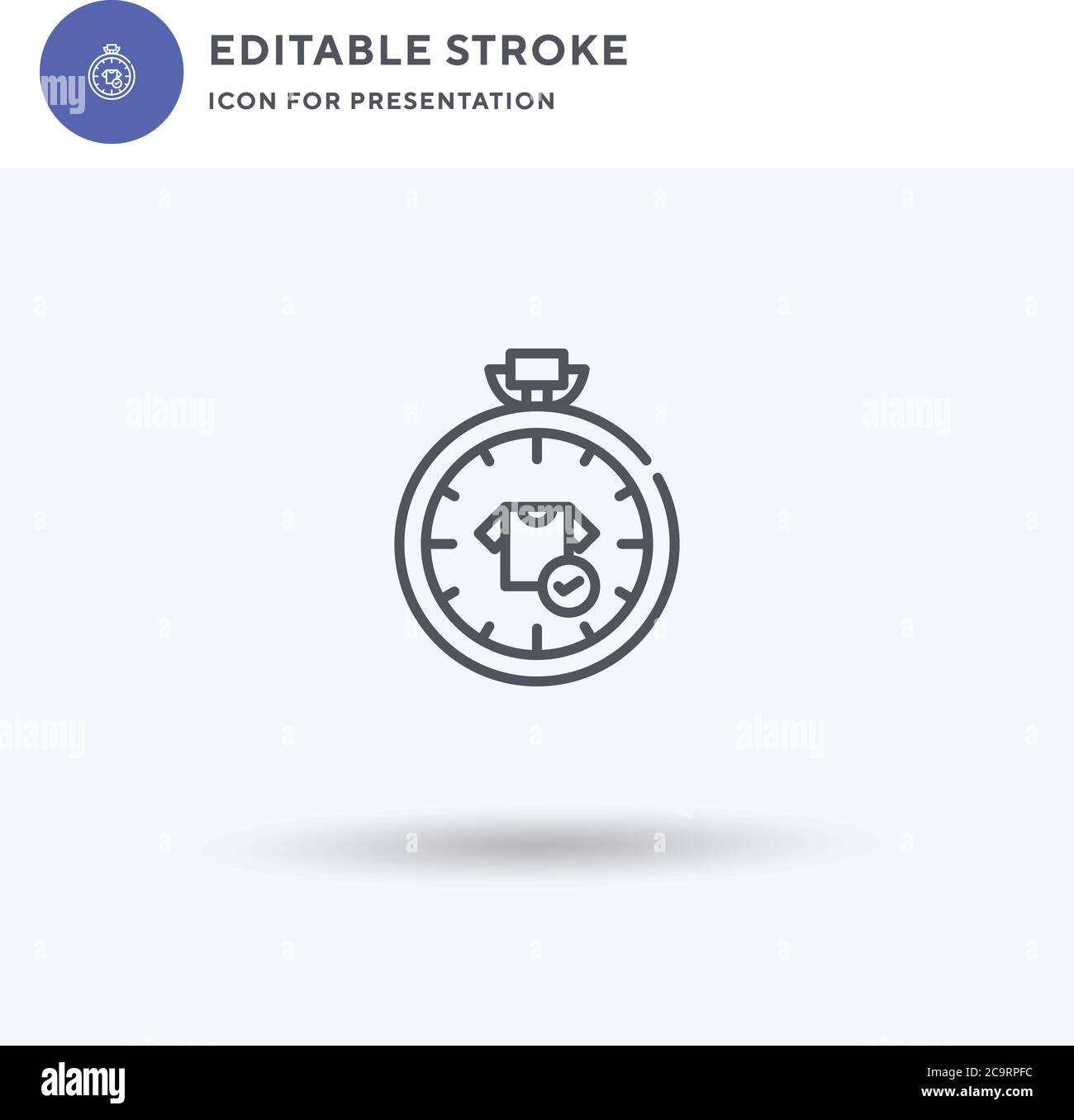 Timer icon vector, filled flat sign, solid pictogram isolated on white ...