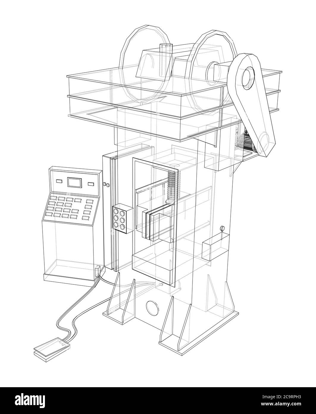 Friction screw press concept outline. Vector Stock Vector Image & Art ...