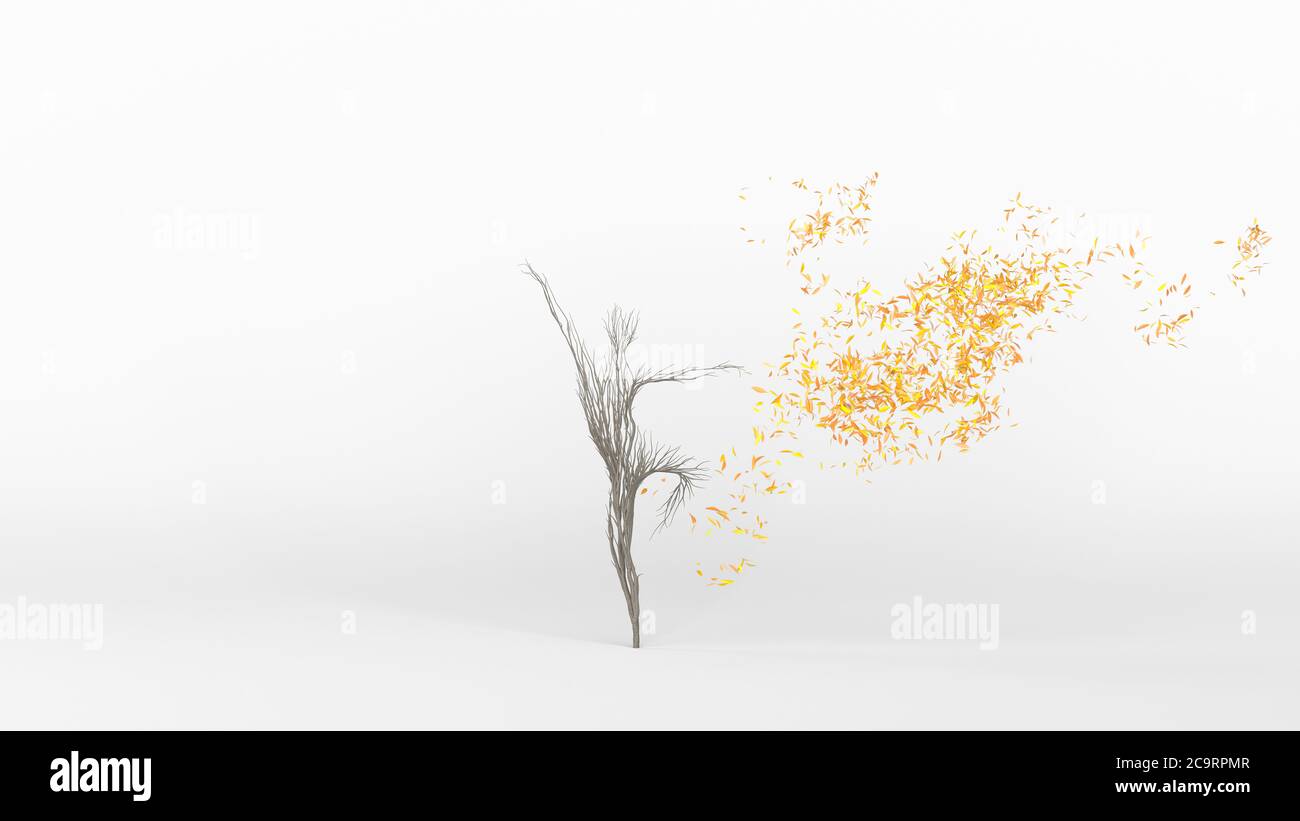 Growing Tree in a shape of a Human. Eco Concept. 3D rendering Stock ...