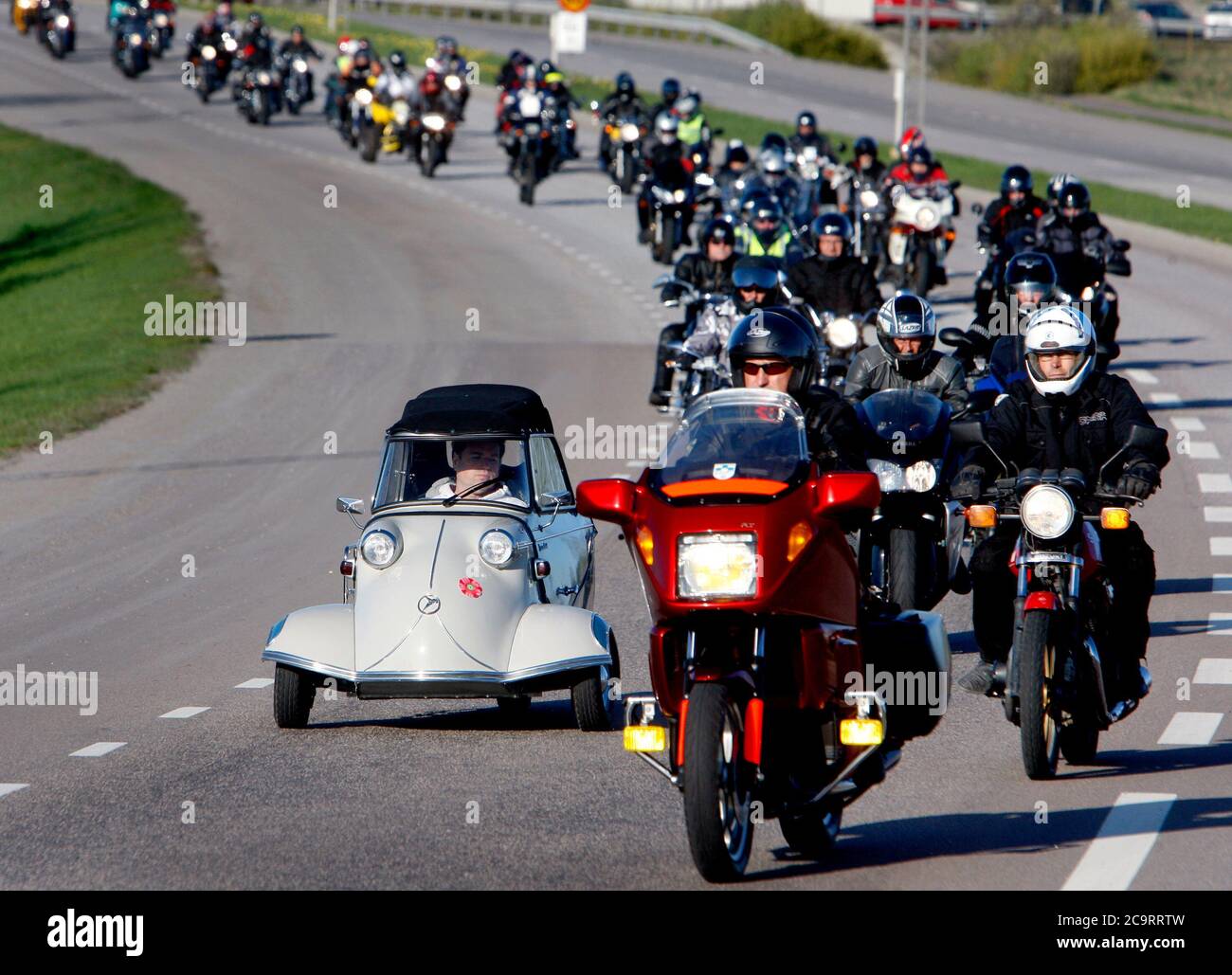 The motorcycle procession between Linköping and Skänninge is a sure ...