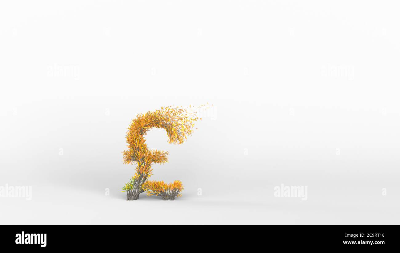 Growing Tree in a shape of a pound sign. 3D rendering Stock Photo - Alamy