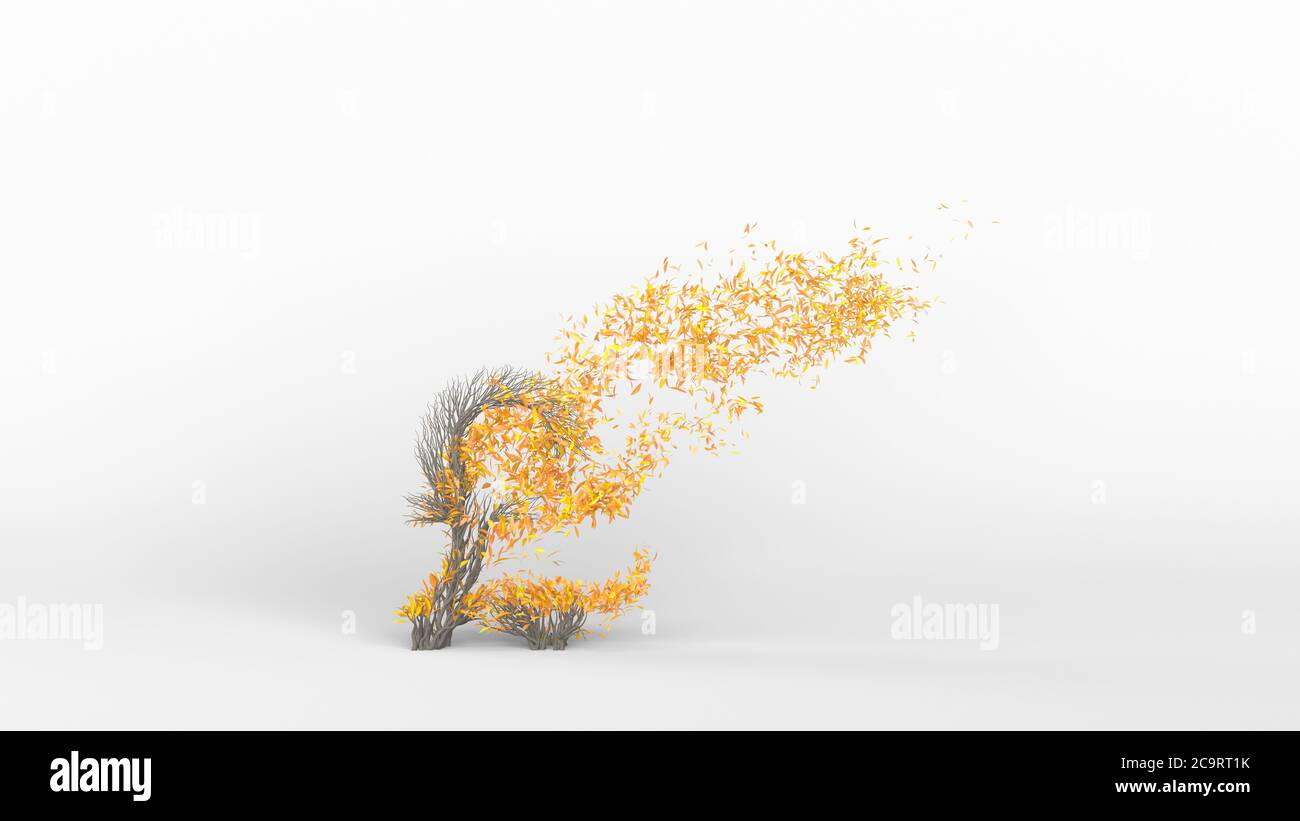 Growing Tree in a shape of a pound sign. 3D rendering Stock Photo - Alamy