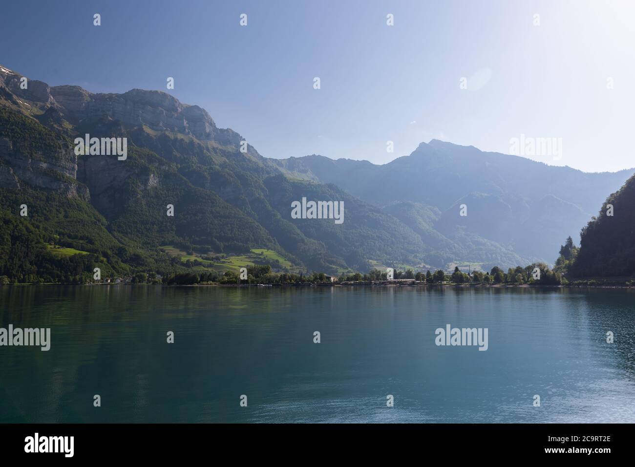 View on Walensee (Lake Walen) near Walenstadt, Switzerland Stock Photo ...