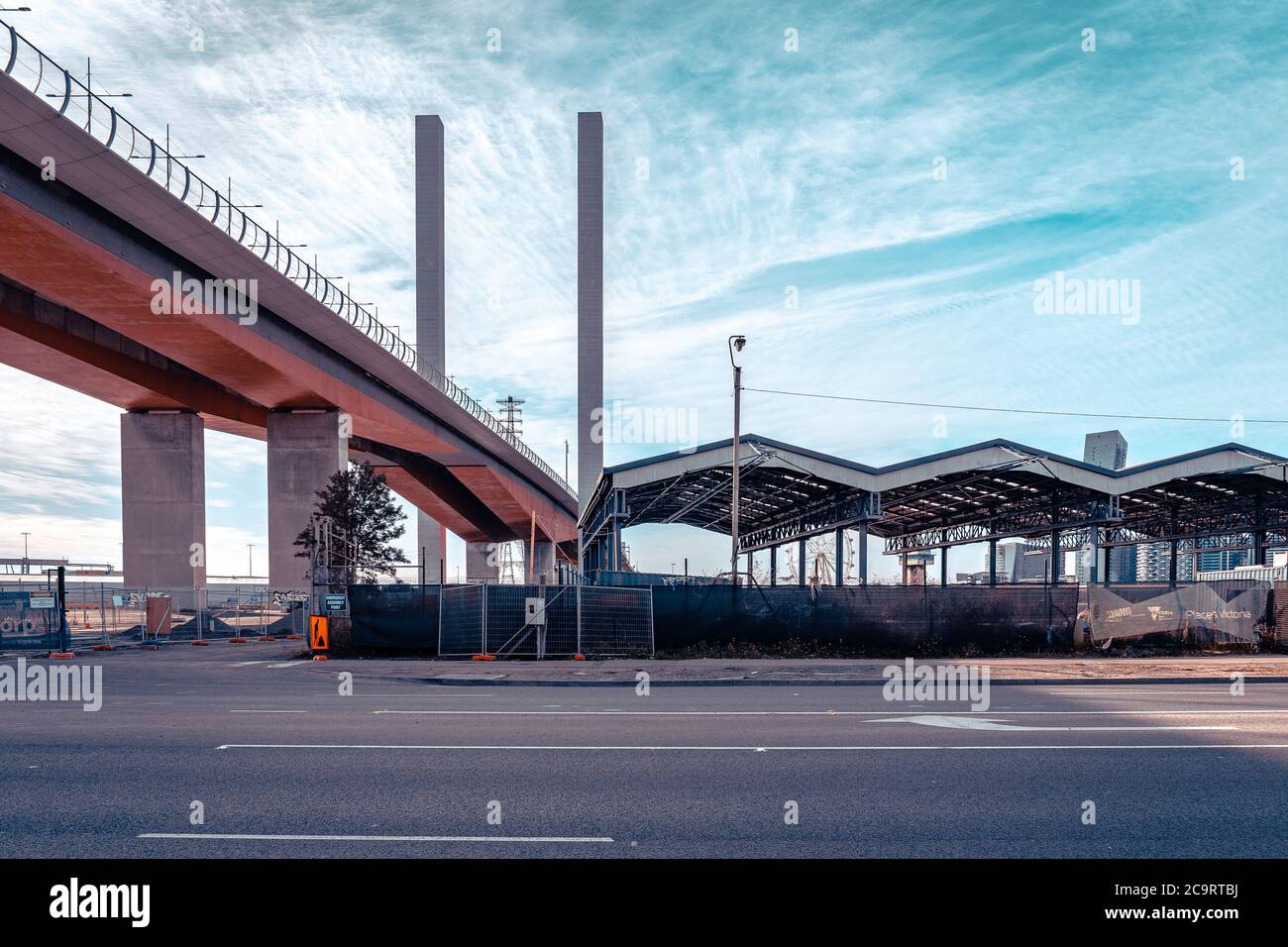 Melbourne, Australia - Bolte bridge as seen from Port Melbourne Stock ...