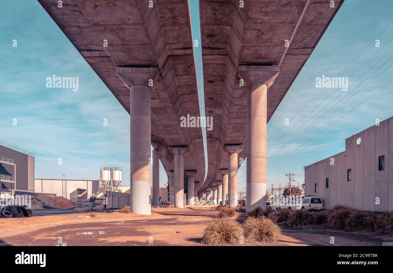 Melbourne, Australia - Underneath the Bolte bridge in Port Melbourne ...
