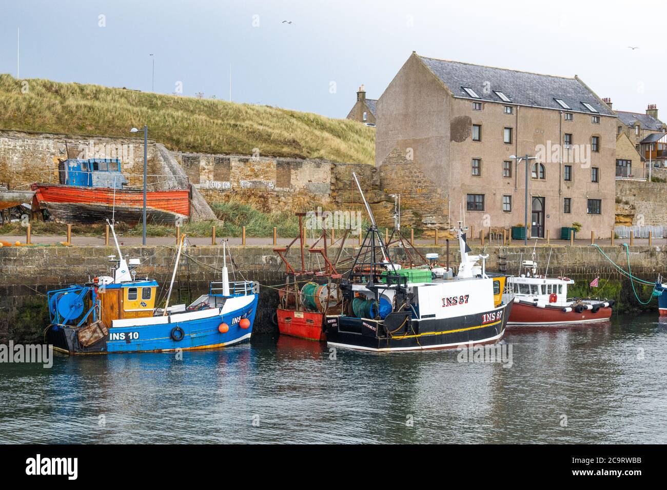 Burghead village and harbour, Moray, Scotland Stock Photo - Alamy