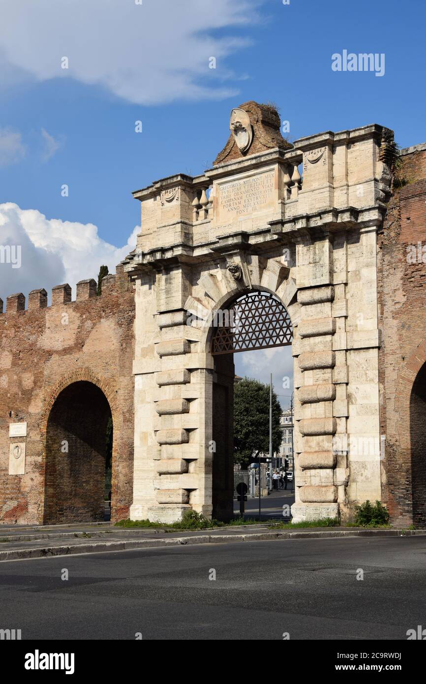 Porta San Giovanni on Piazzale Appio in the city of Rome, Italy Stock ...