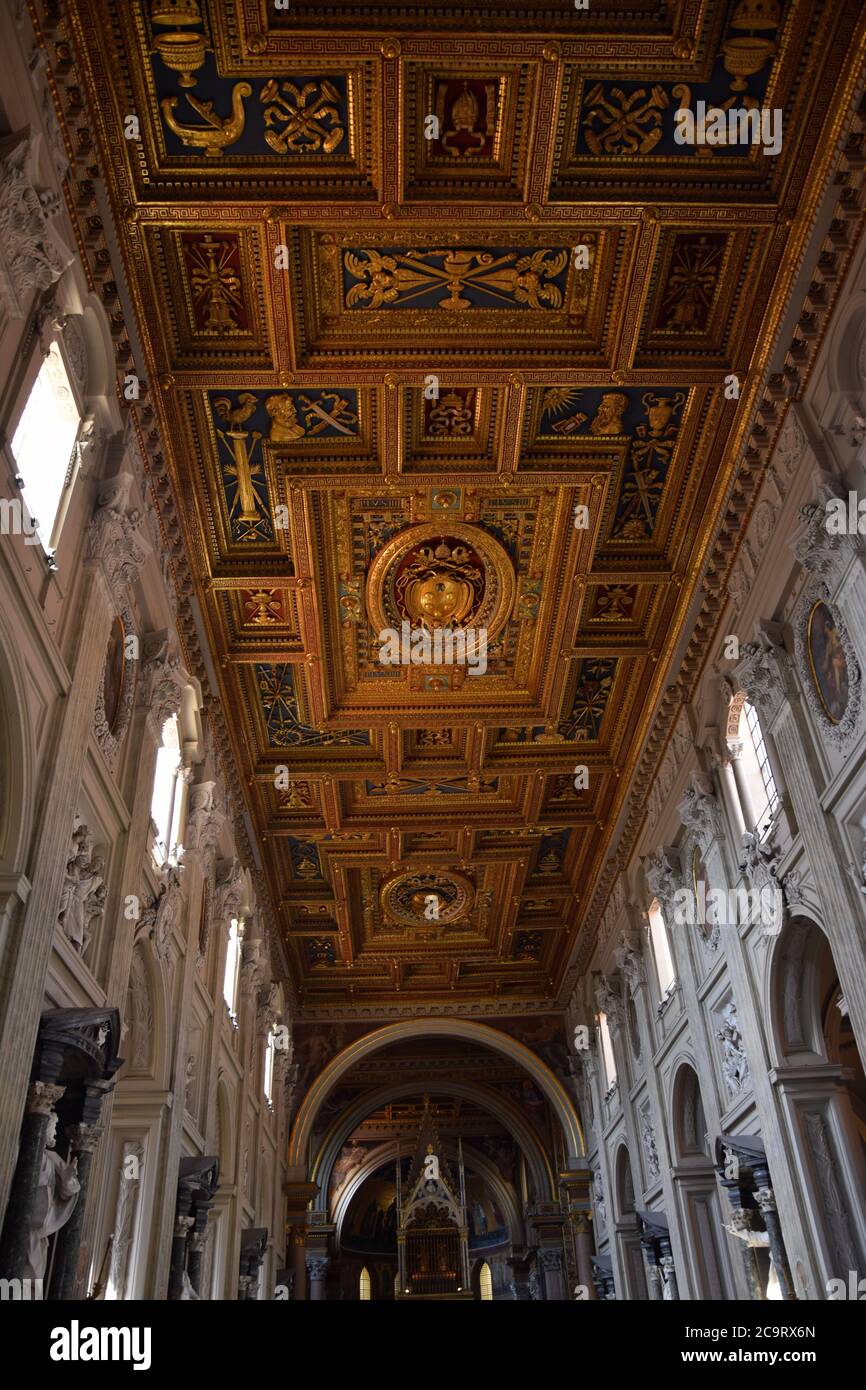 Interior of the St. John Basilica - Basilica di San Giovanni in ...