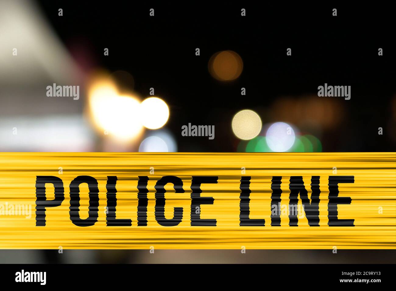 Police line. Crime scene Stock Photo - Alamy