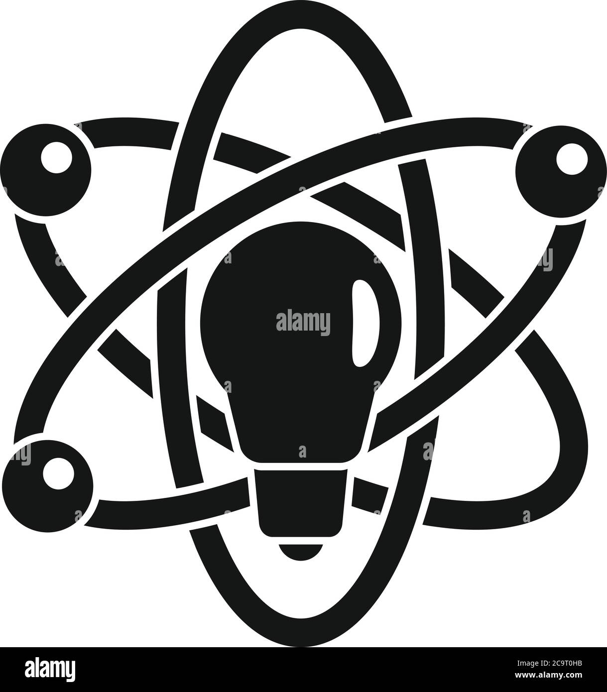 Atom idea innovation icon. Simple illustration of atom idea innovation ...
