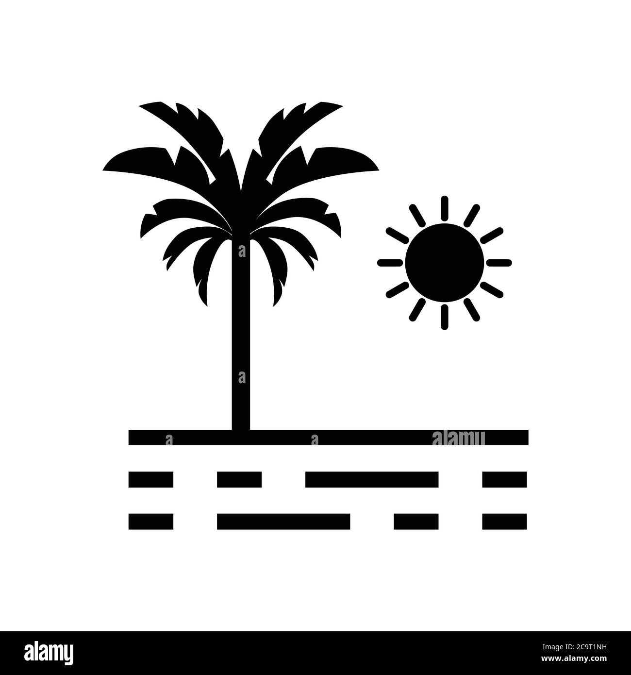 beach icon vector Stock Vector Image & Art - Alamy