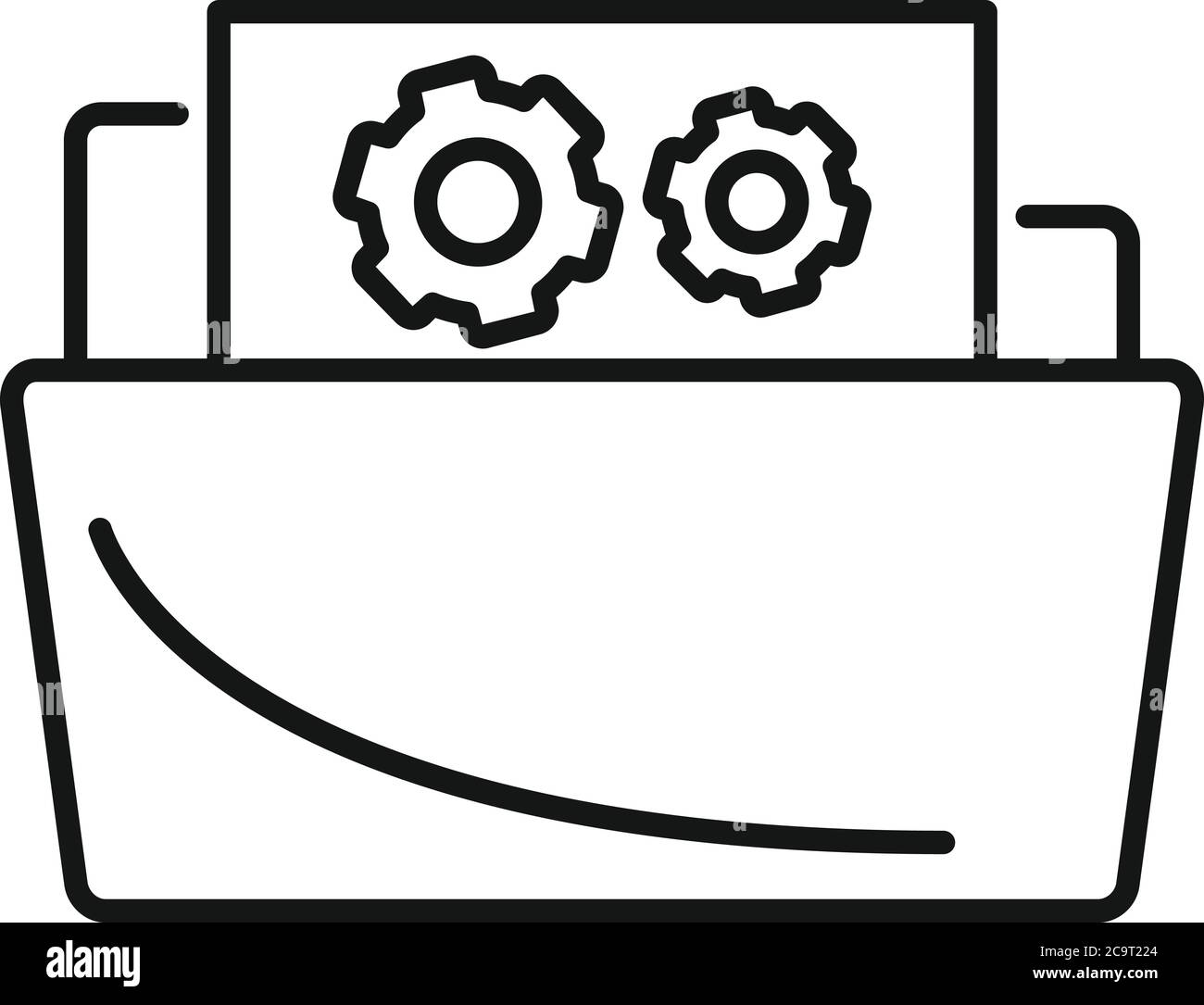 Secret folder innovation icon. Outline secret folder innovation vector ...