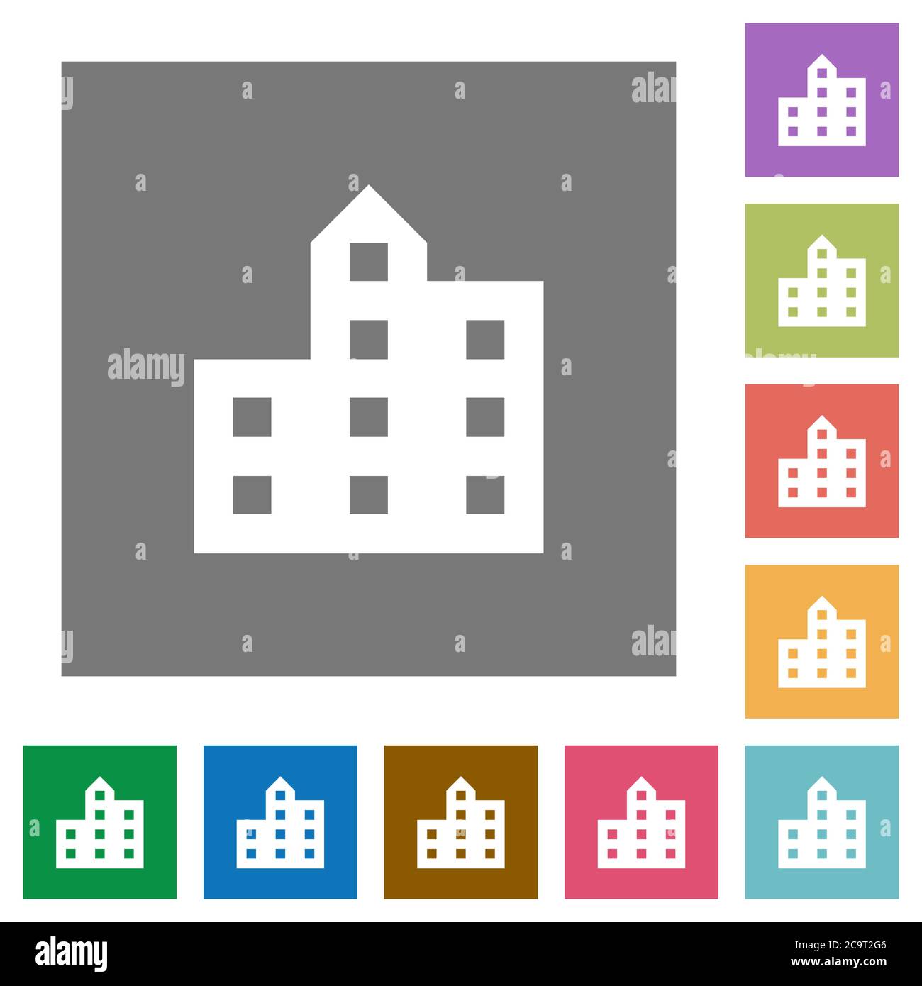 Town square downtown skyscrapers background Stock Vector Images - Alamy