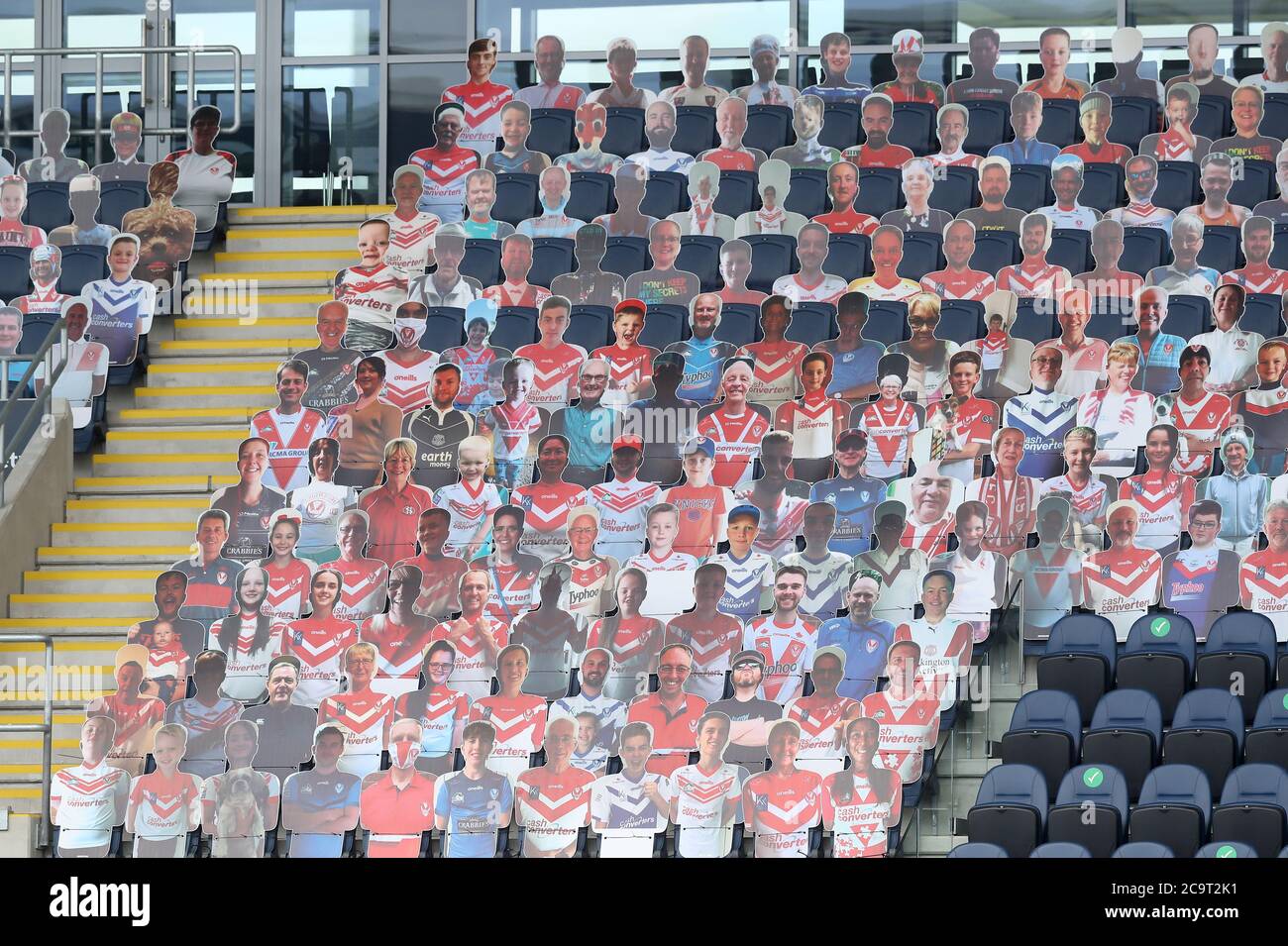 Cardboard cutouts of fans in the stands prior to the Betfred Super ...