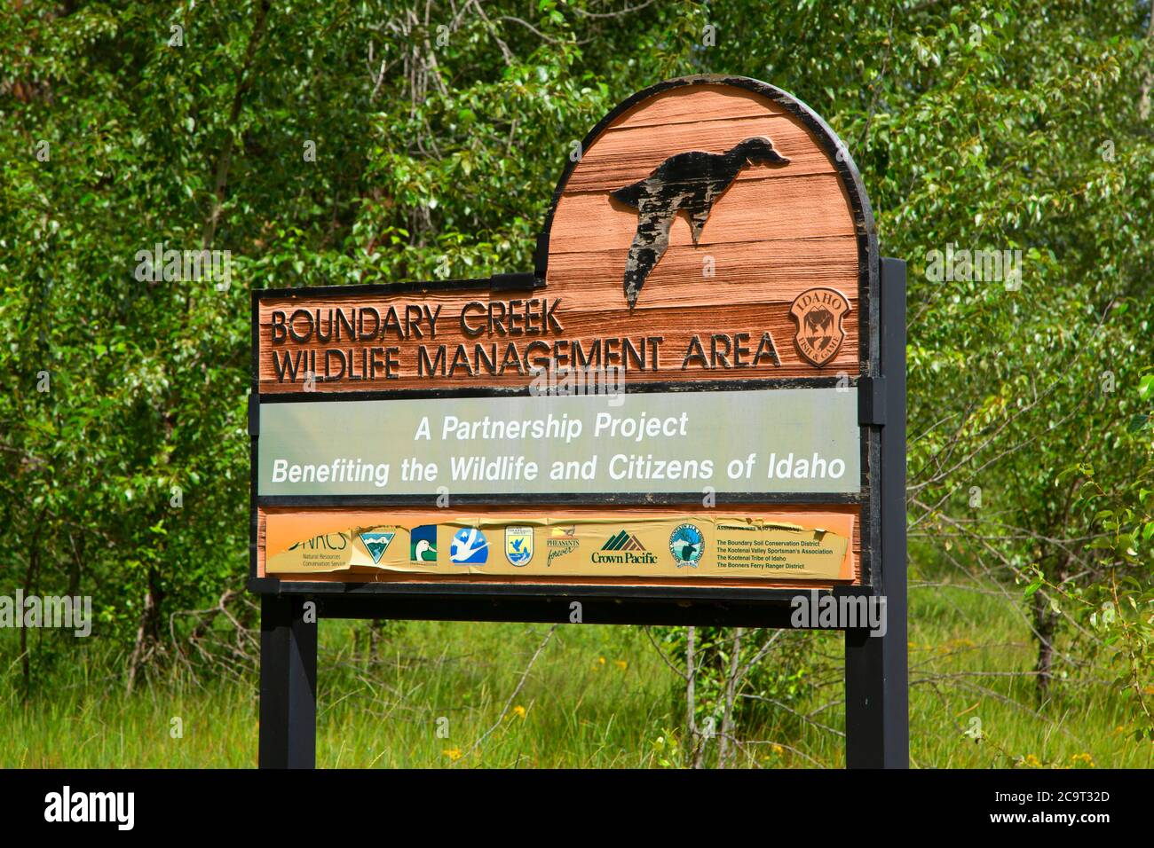 Entrance sign, Boundary-Smith Creek Wildlife Management Area, Idaho ...