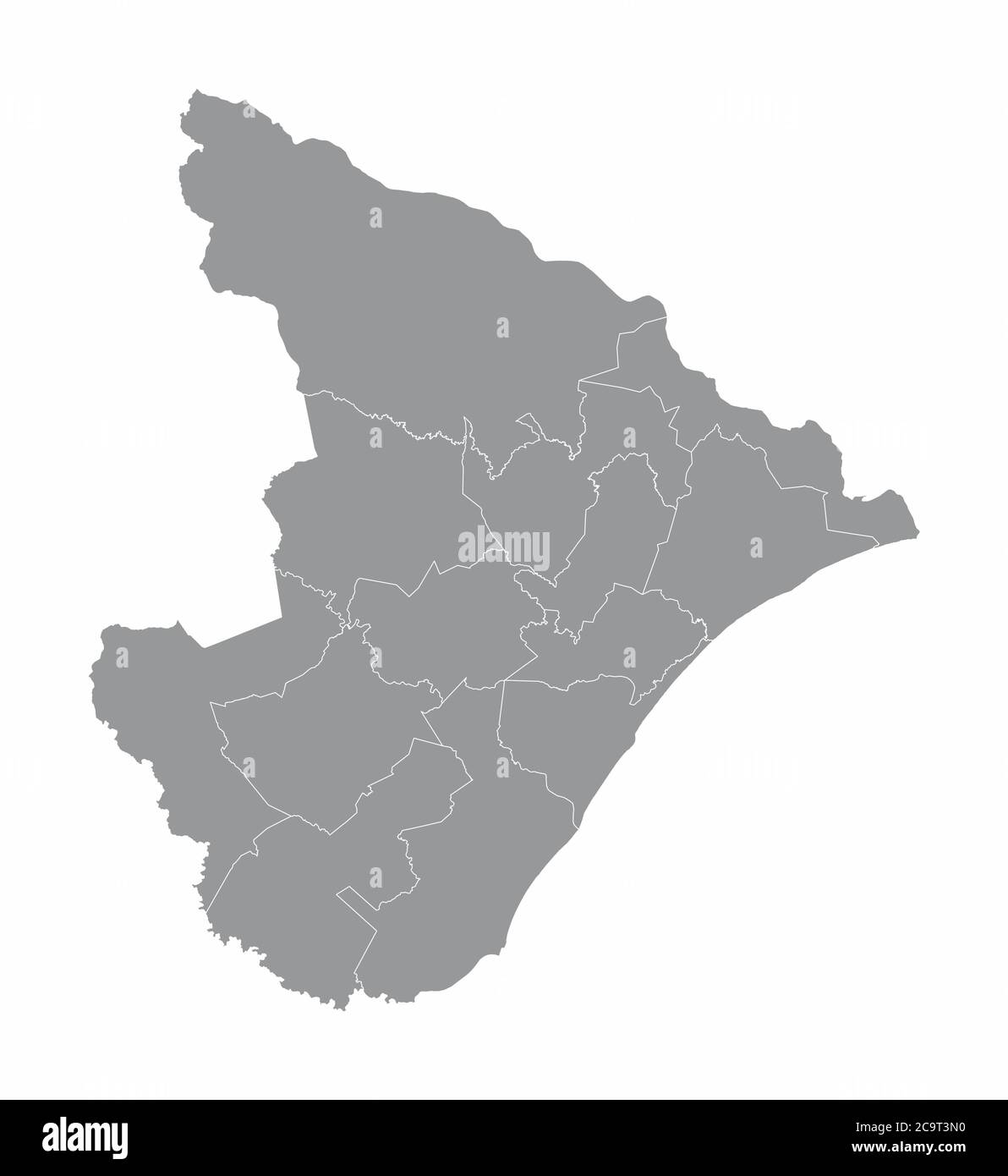 Sergipe State regions map Stock Vector Image & Art - Alamy