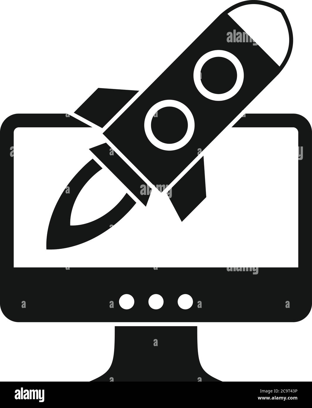 Rocket startup innovation icon. Simple illustration of rocket startup ...