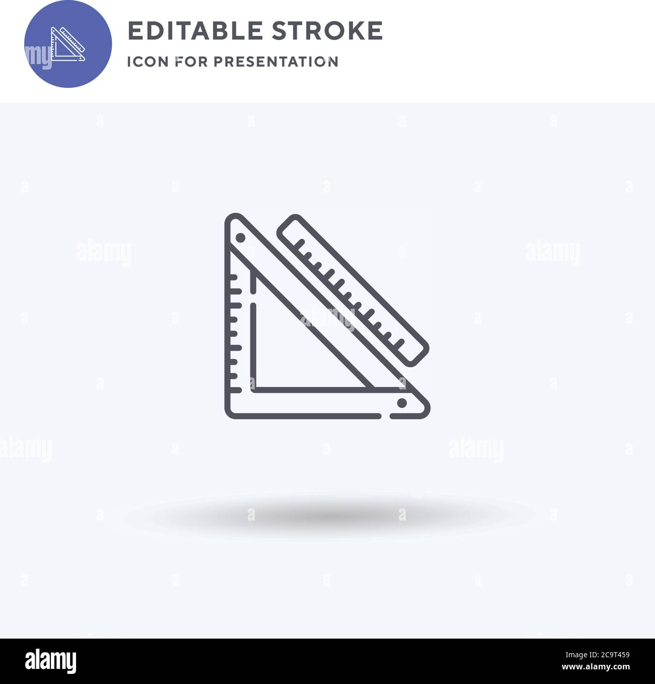 Measure icon vector, filled flat sign, solid pictogram isolated on ...