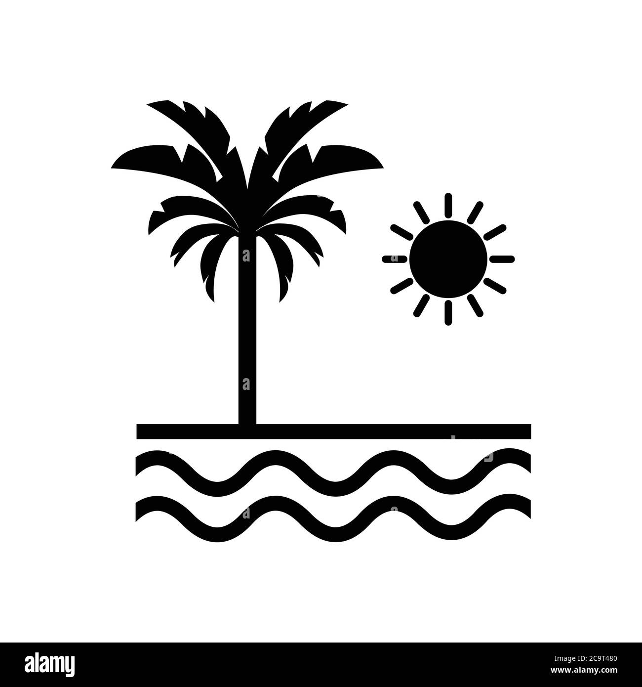 beach icon vector Stock Vector Image & Art - Alamy
