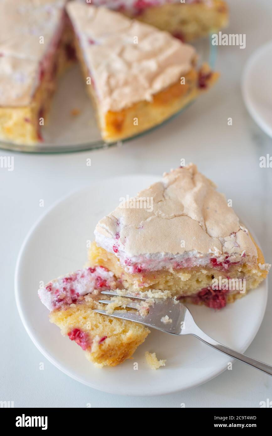 Raspberry Meringue Pie Stock Photo - Alamy