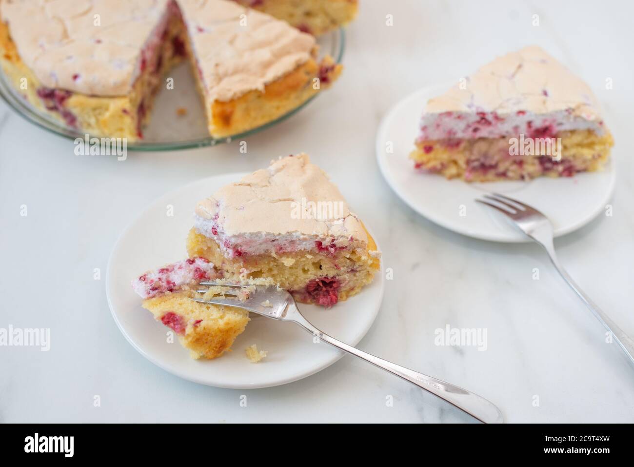 Raspberry Meringue Pie Stock Photo - Alamy